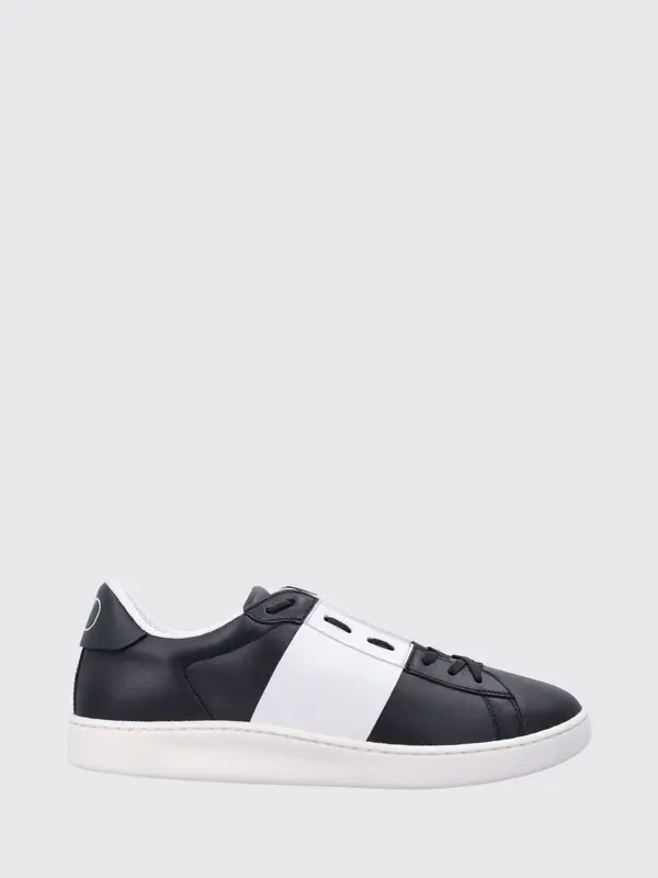 Valentino Garavani Open Royco Smooth Calfskin Sneakers With Vlogo Signature - Black