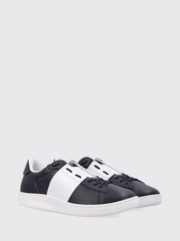 Valentino Garavani Open Royco Smooth Calfskin Sneakers With Vlogo Signature - Black