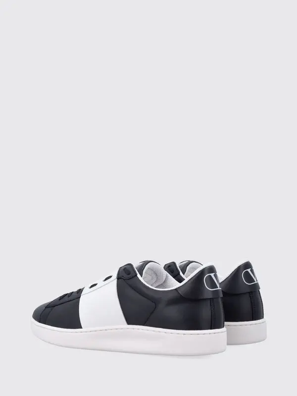 Valentino Garavani Open Royco Smooth Calfskin Sneakers With Vlogo Signature - Black