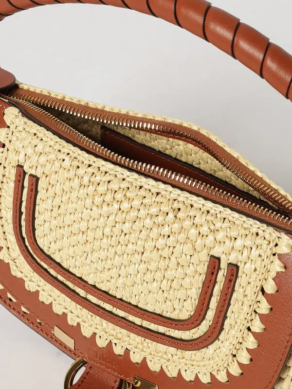 Chloé Woody Medium Tote Bag - Beige