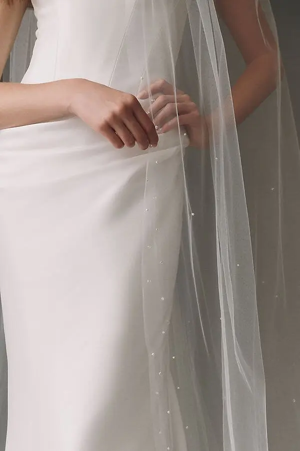 PRONOVIAS Pearl Crystal Cathedral Veil
