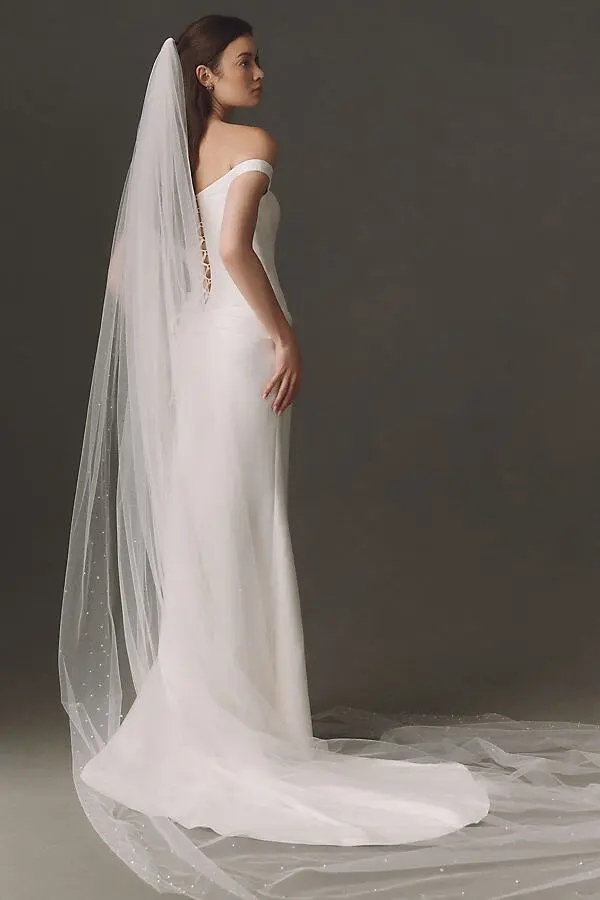 PRONOVIAS Pearl Crystal Cathedral Veil