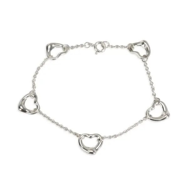 Tiffany & Co. Elsa Peretti Sterling Silver Open Heart Bracelet