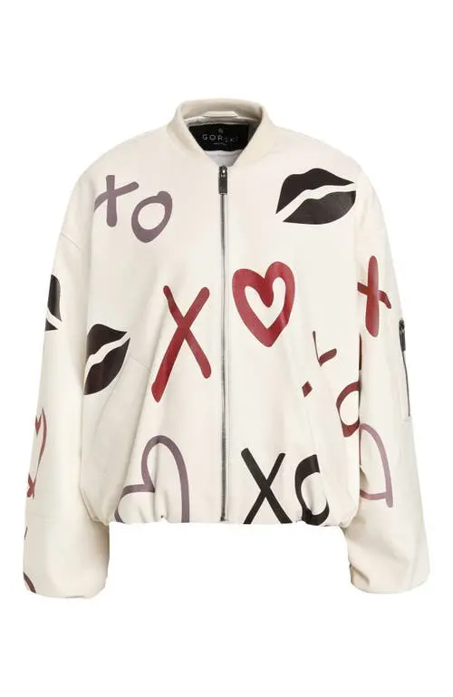 Gorski Genuine Nappa Leather Bomber Zip Jacket