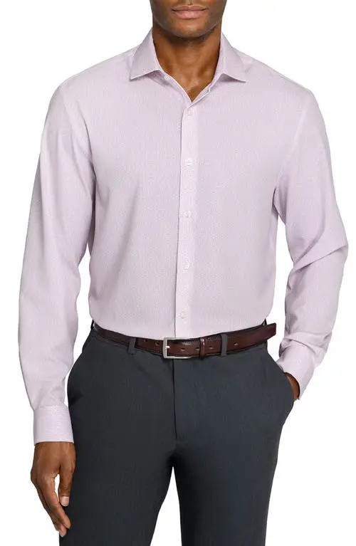 W.R.K Circle Geo Performance Dress Shirt - White/pink