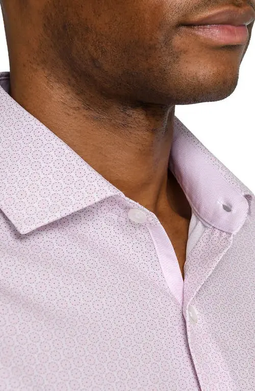 W.R.K Circle Geo Performance Dress Shirt - White/pink