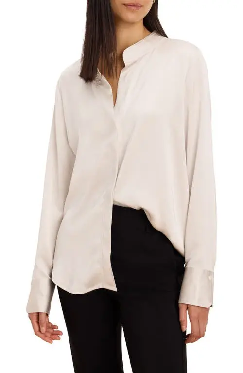 NIC+ZOE Day Gloss Button-up Shirt - Coconut