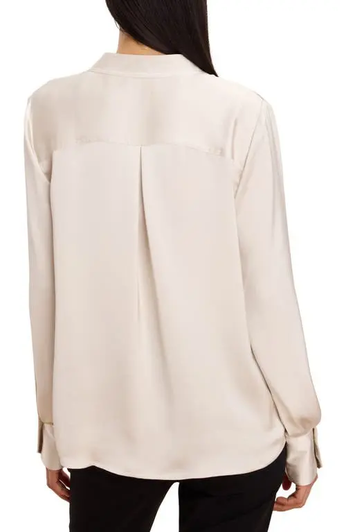 NIC+ZOE Day Gloss Button-up Shirt - Coconut