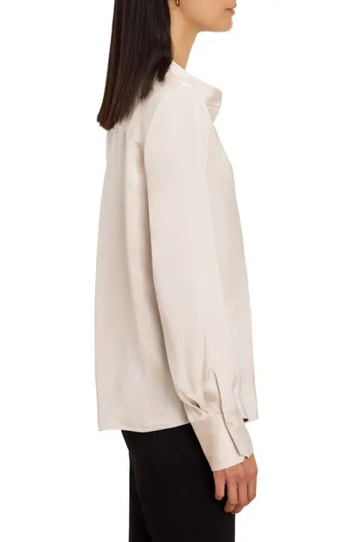 NIC+ZOE Day Gloss Button-up Shirt - Coconut