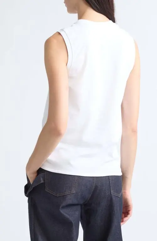 JW Anderson Tie Hem Cotton Tank - White