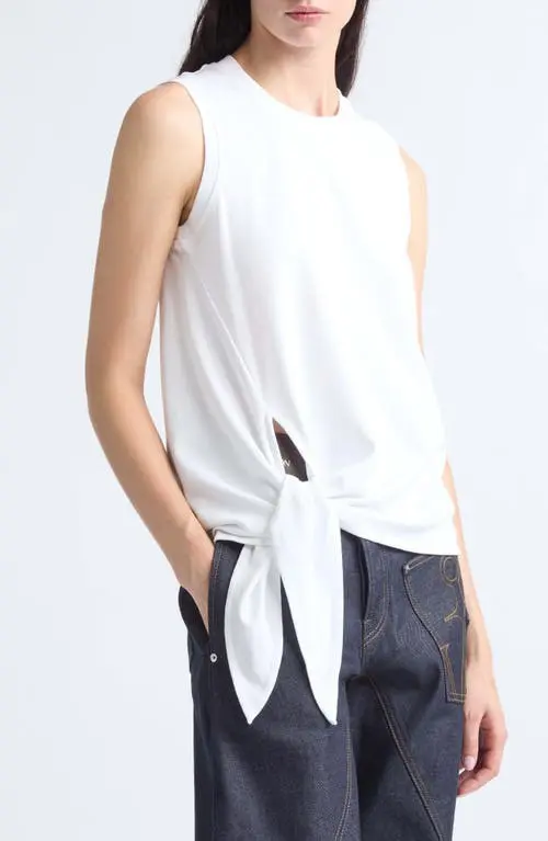 JW Anderson Tie Hem Cotton Tank - White