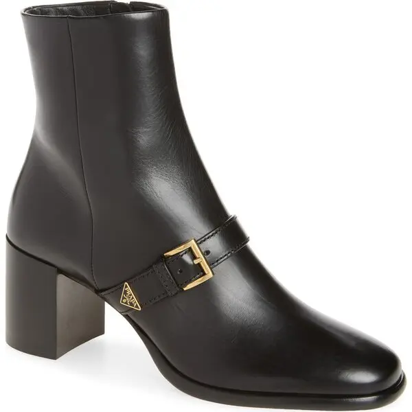 Prada Block Heel Ankle Bootie