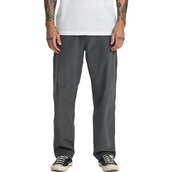 Rvca Micro Corduroy Straight-leg Pants - Sage Leaf