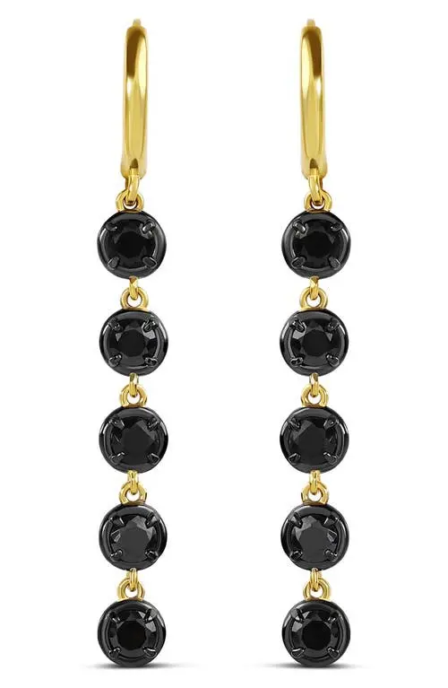 SHYMI Victorian Style Round Drop Earrings - Gold/black