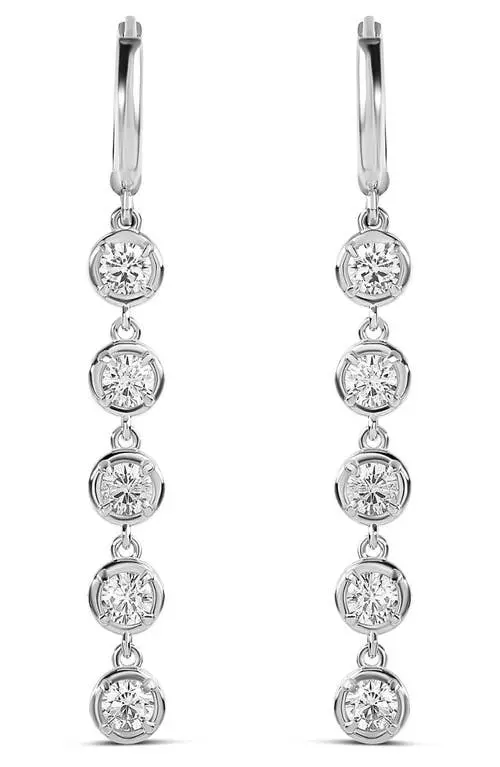 SHYMI Victorian Style Round Drop Earrings - Silver/clear