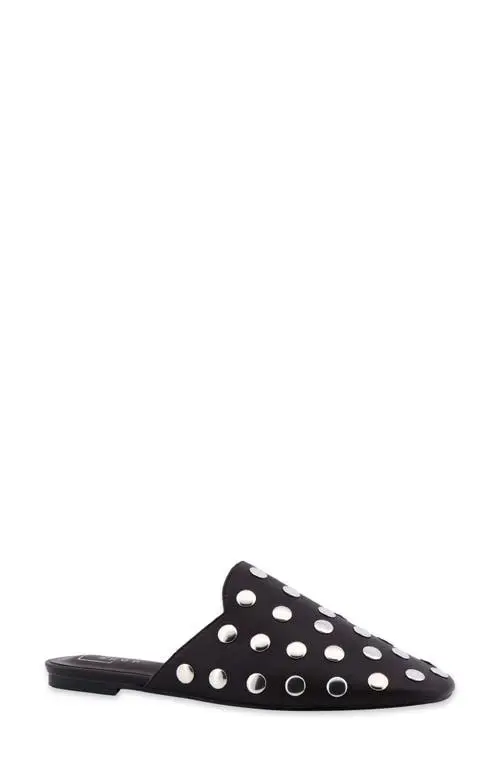 SHU SHOP Aretha Faux Leather Studded Flat Mule - Brown