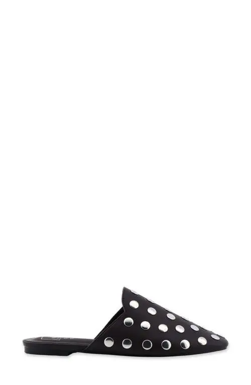 SHU SHOP Aretha Faux Leather Studded Flat Mule - Brown