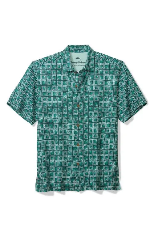 Tommy Bahama Torres Tiles Printed Silk Camp Shirt
