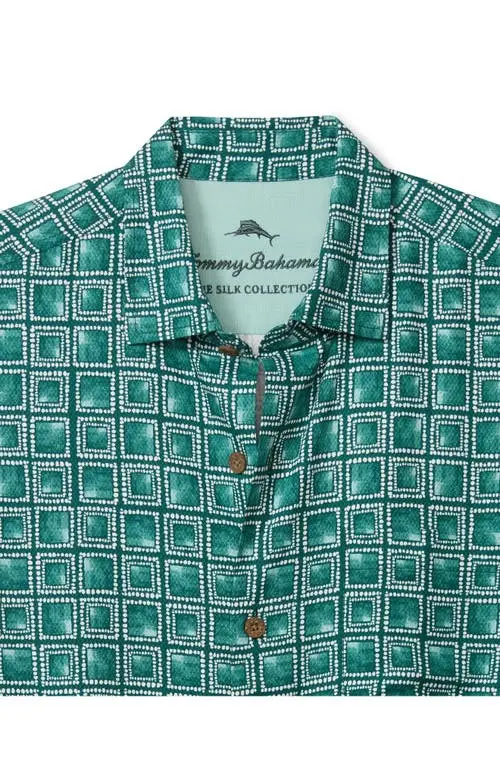 Tommy Bahama Torres Tiles Printed Silk Camp Shirt