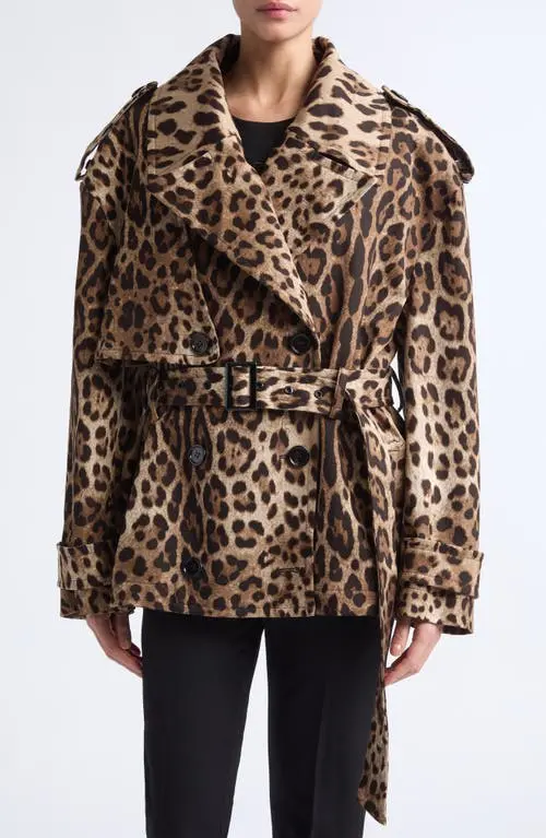 Dolce & Gabbana Belted Short Trench Jacket - Leo New