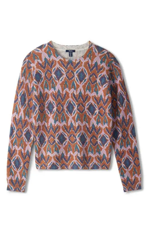 HATLEY Textured Ikat Crewneck Sweater