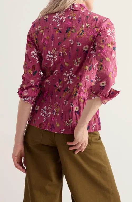 SEASALT CORNWALL Larissa Organic Cotton Crinkled Shirt - Flora Study Rosa