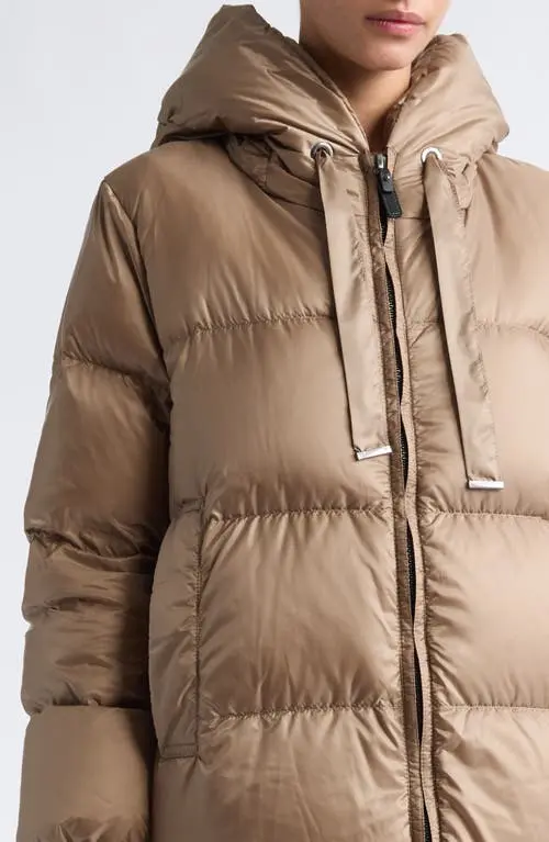Max Mara Sei Water Repellent Down Puffer Coat With Hood