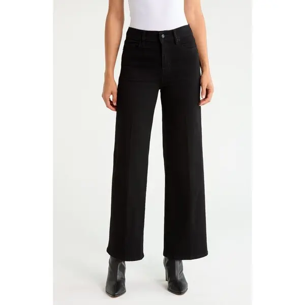 FRAME Le Pixie Slim Palazzo Wide Leg Jeans - Black
