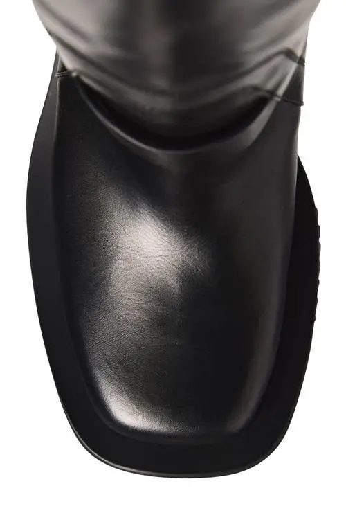 Rick Owens Pull-on Platform Wedge Knee High Boots