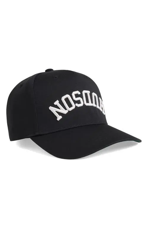 Hudson Jeans Embroidered Logo Baseball Cap - Black Iris