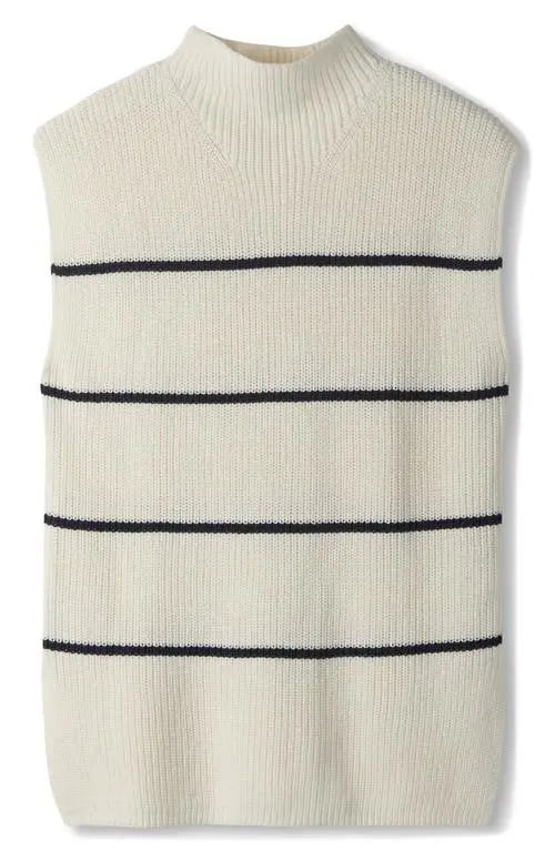 HATLEY Sleeveless Ribbed Mock Neck Sweater Tunic