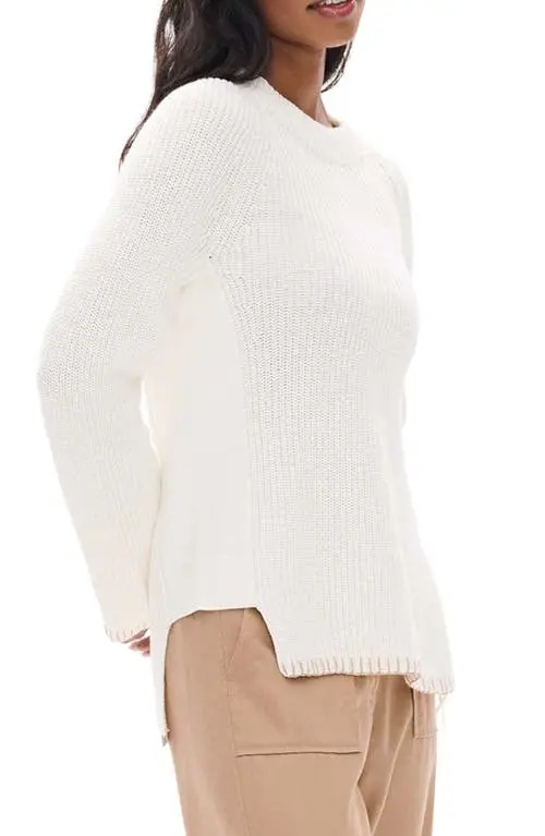 HATLEY Side Zip Raglan Sweater - Cream