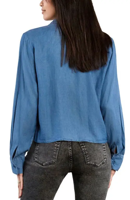 BILLY T Darling Embroidered Denim Shirt
