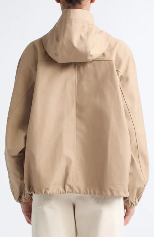 RÓHE Oversize Hooded Cotton Anorak - Beige