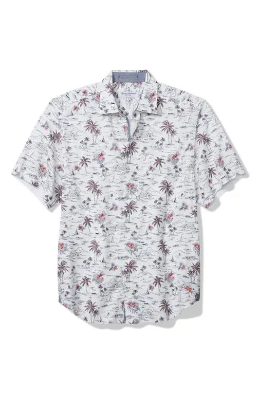 Tommy Bahama Nova Wave Sweetwater Scenic Short Sleeve Button Up Shirt