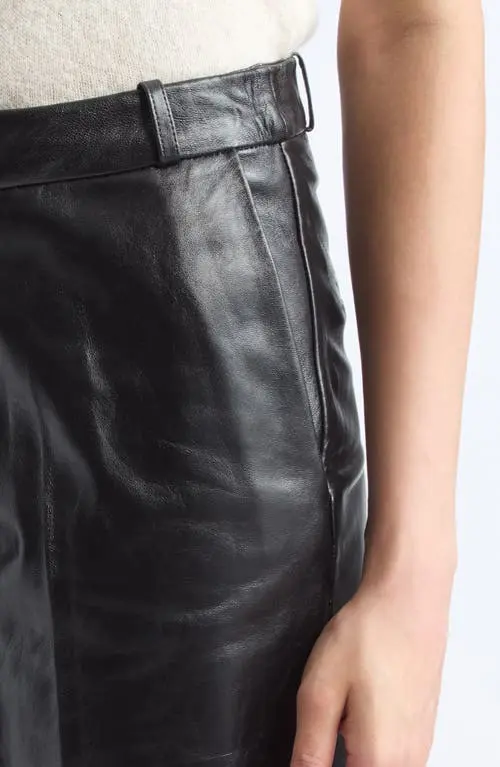 ARMA Straight Leg Lambskin Leather Pants - Black