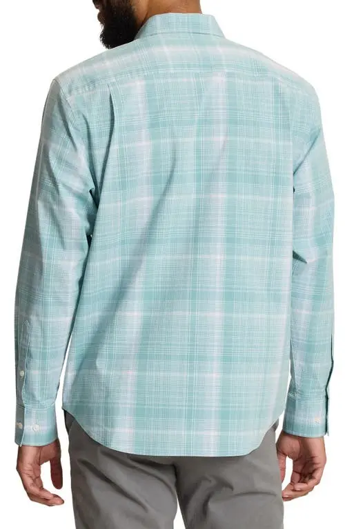 Tommy Bahama Sarasota Stretch La Cumbre Plaid Long Sleeve Button Up Shirt - Blue Chaise