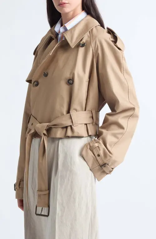 JW Anderson Double Breasted Crop Trench Coat - Beige