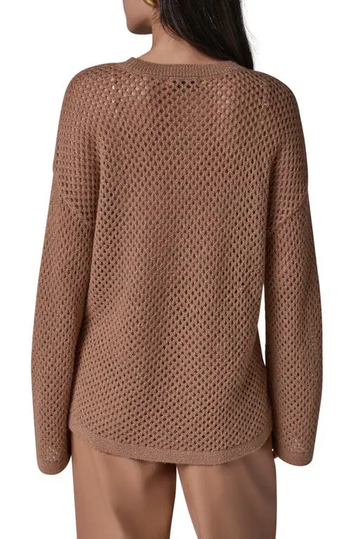 Donna Karan New York Metallic Open Stitch Sweater