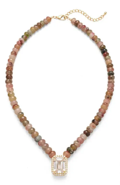 MACRAE & CO. Birch & Bronze Beaded Pendant Necklace