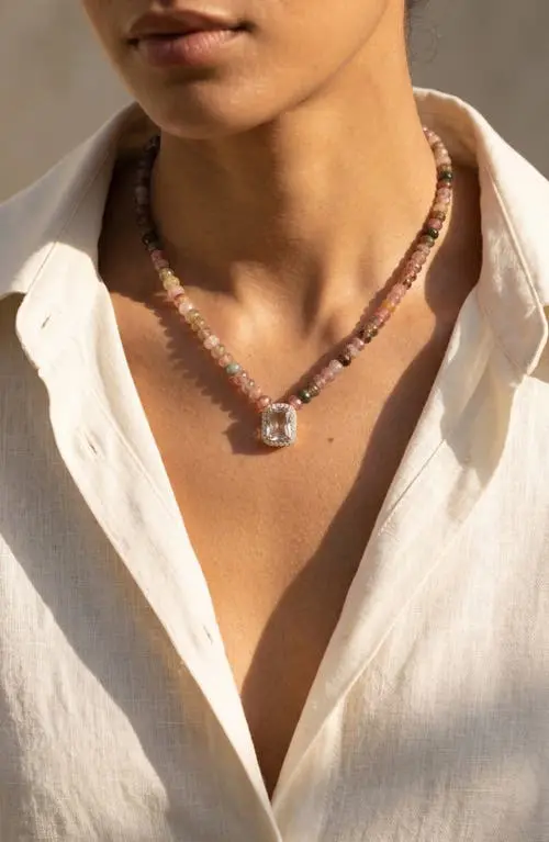 MACRAE & CO. Birch & Bronze Beaded Pendant Necklace