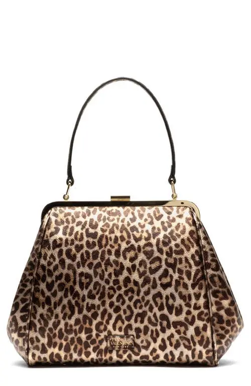 FRANCES VALENTINE Katherine Metallic Leather Frame Bag