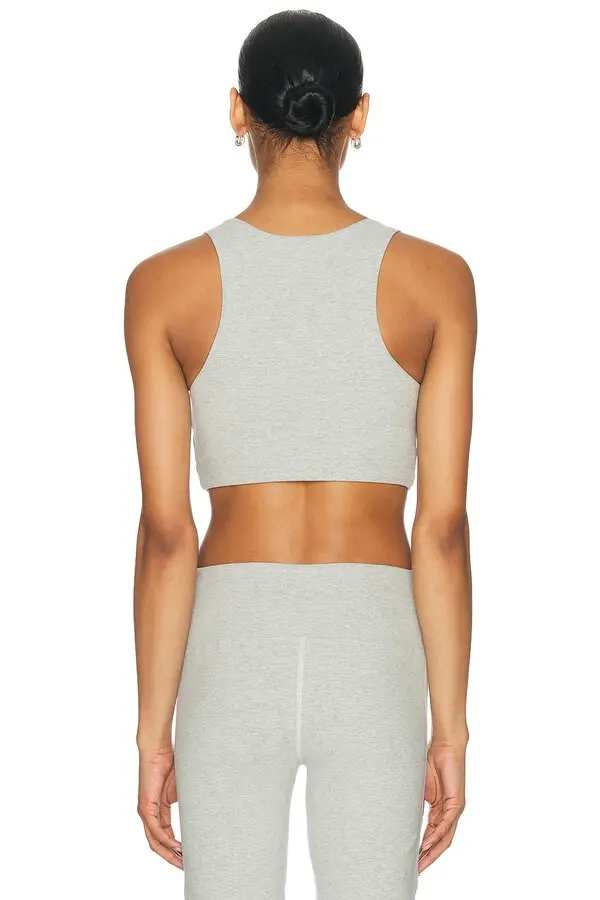 Year Of Ours Cotton Scoop Bra In Grey