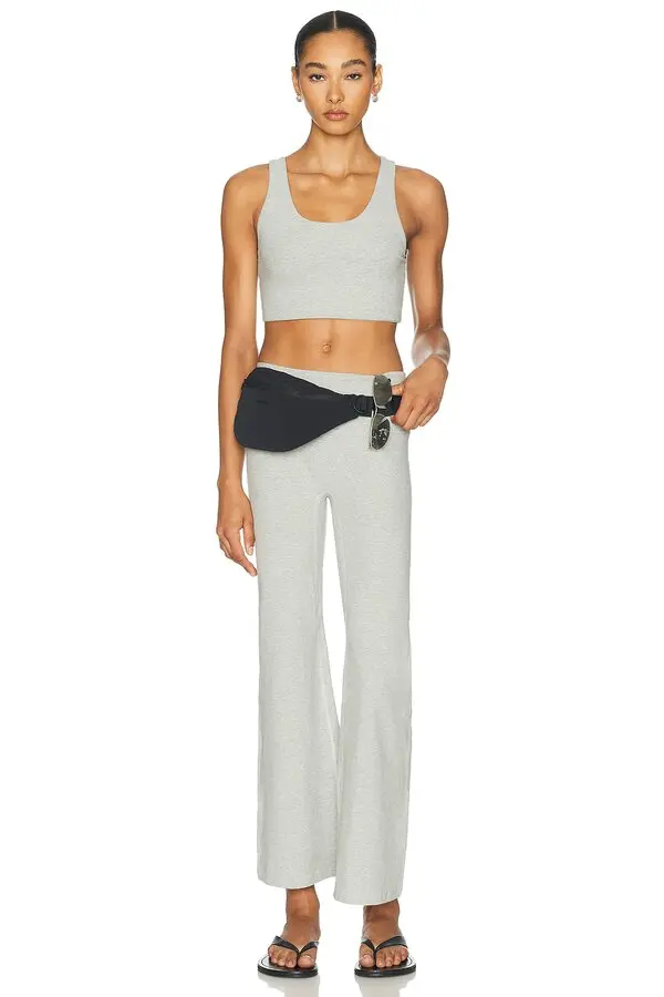 Year Of Ours Cotton Scoop Bra In Grey