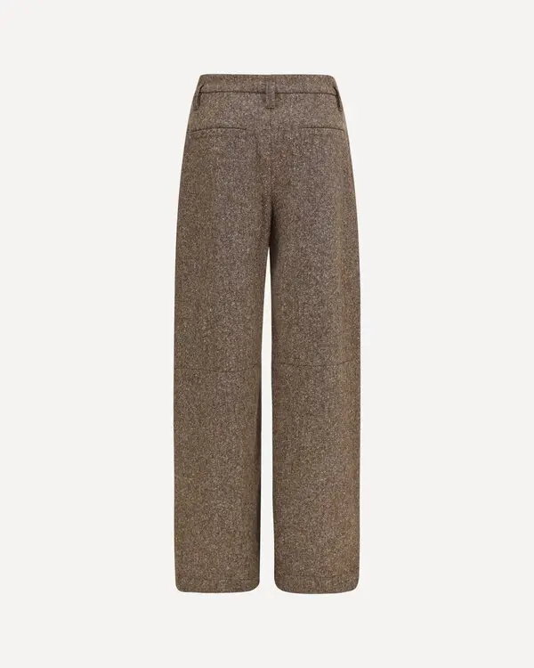 Brunello Cucinelli Virgin Wool Palazzo Pants With Monili Detail