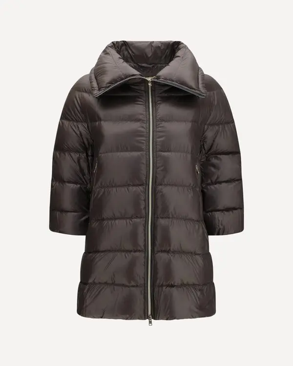 Herno Midi Quilted Down Jacket - Grey