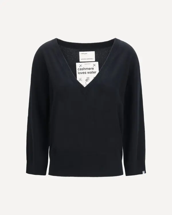Extreme Cashmere N°491 Pearl Cashmere Sweater - Black