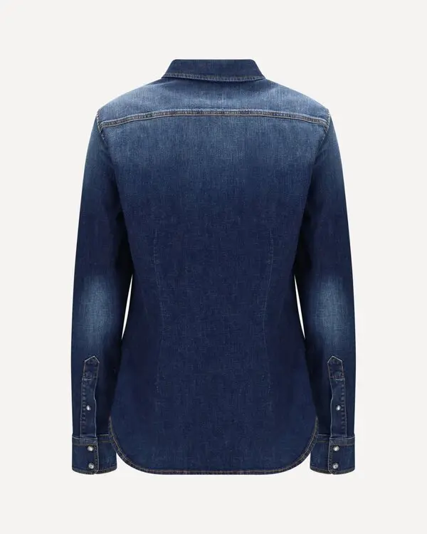 Jacob Cohen Lightweight Denim Western Long Sleeve Shirt