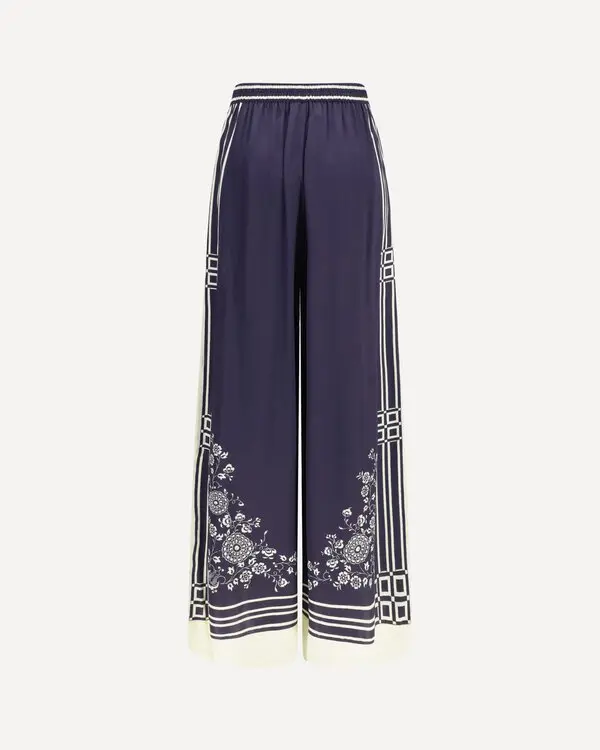 ALEMAIS Alemasis Banderra Silk Wide-leg Pants