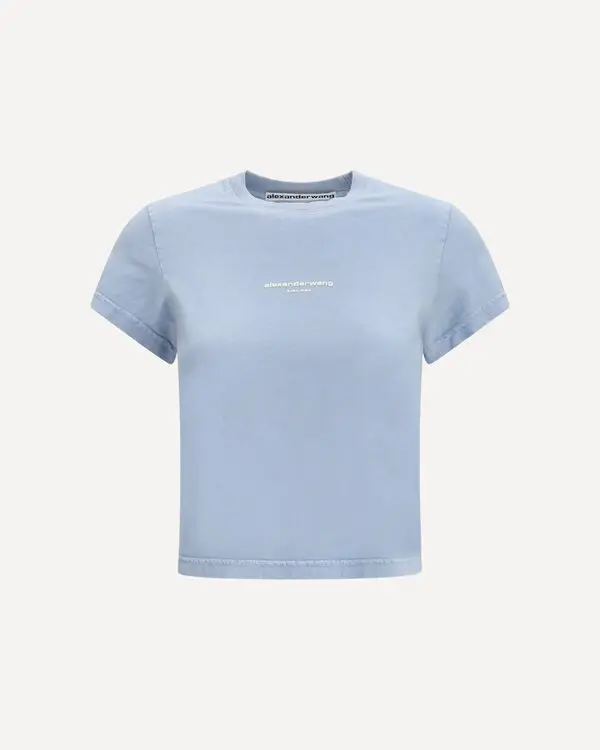 Alexander Wang Short-sleeve Logo T-shirt - Light Blue